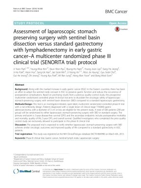 Assessment of laparoscopic stomach preserving surgery with sentinel basin dissection versus ...