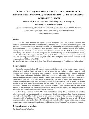 Kinetic and equilibrium study on the adsorption of methylene blue from aqueous solution onto ...
