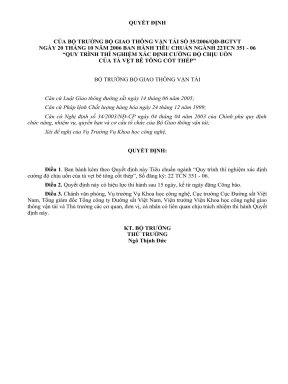 22 TCN 351-06-QT thi nghiem xac dinh cuong do chiu uon ta vet BTCT