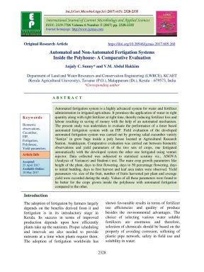 Automated and non-automated fertigation systems inside the polyhouse ...