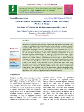 Micro-catchment techniques: An effective water conservation practice in ...
