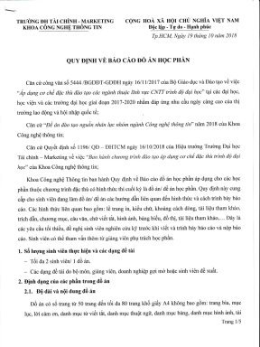 Quy dinh bao cao do an mon hoc