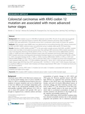 Colorectal carcinomas with KRAS codon 12 mutation are associated with ...