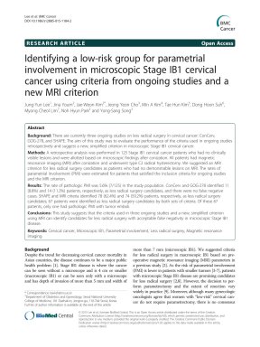 Identifying a low-risk group for parametrial involvement in microscopic ...