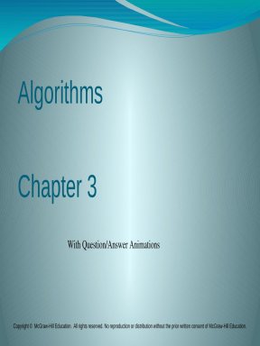 Lecture Discrete mathematics and its applications - Chapter 3: Algorithms