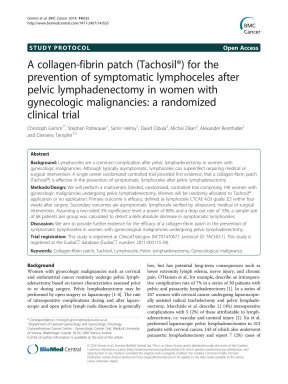 A collagen-fibrin patch (Tachosil®) for the prevention of symptomatic ...