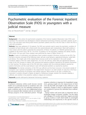 Psychometric evaluation of the Forensic Inpatient Observation Scale ...