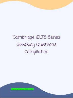 cambridge IELTS speaking questions