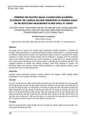 Improved the multiple signal classification algorithm to estimate the ...
