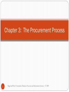 Chapter 3 The Procurement Process