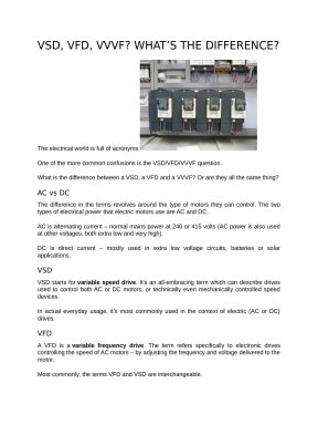 VSD, VFD, VVVF WHAT’S THE DIFFERENCE