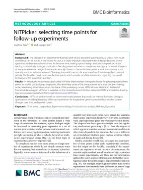 NITPicker: Selecting time points for follow-up experiments
