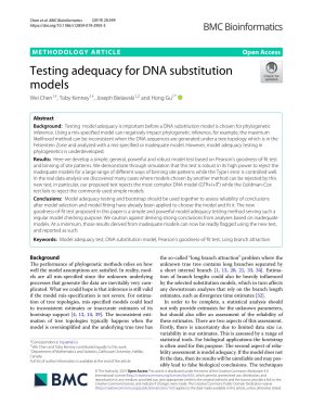 Testing adequacy for DNA substitution models