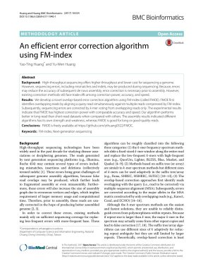 An efficient error correction algorithm using FM-index