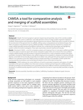 CAMSA: A tool for comparative analysis and merging of scaffold assemblies