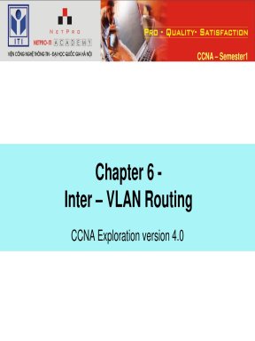 Explain how network traffic is routed between VLANs in a converged network. Configure inter-VLAN ...