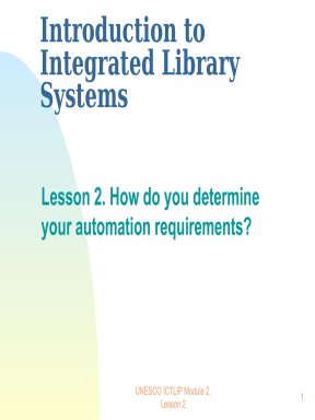 Introduction to Integrated Library Systems: Lesson 2. How do you ...