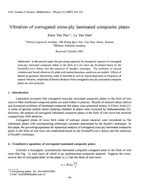Vibration of corrugated cross-ply laminated composite plates