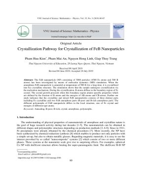 Crystallization Pathway for Crystallization of FeB Nanoparticles