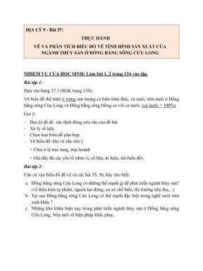 ĐỊA LÝ 9 - Bài 37: THỰC HÀNH VẼ VÀ PHÂN TÍCH BIỂU ĐỒ VỀ TÌNH HÌNH SẢN ...
