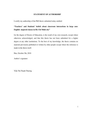 statement of authorship