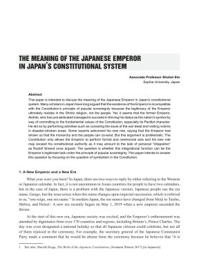 The meaning of the Japanese emperor in japan’s constitutional system