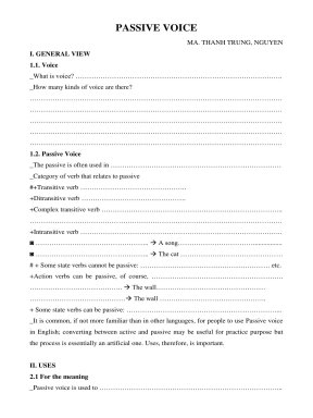 PASSIVE VOICE_handout