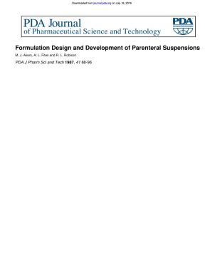 Formulation design and development of parenteral suspensions