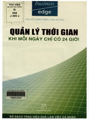 Quản lý thời gian khi mỗi ngày chỉ có 24 giờ joe johnson, george boak ...