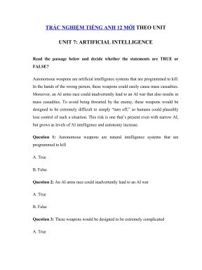Tải Trắc nghiệm Reading tiếng Anh lớp 12 Unit 7 Artificial Intelligence - Bài tập tiếng Anh 12 ...