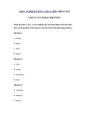 Tải Trắc nghiệm Ngữ âm tiếng Anh lớp 12 Unit 5 Cultural Identity - Bài tập tiếng Anh 12 mới theo ...