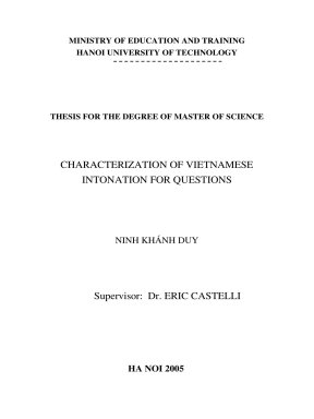 Characterization of vietnamese intonation for questions