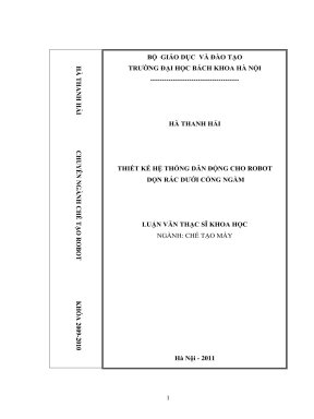 Thiết kế hệ thống dẫn động cho robot dọn rác dưới cống ngầm