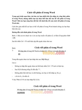 Tải Cách viết phân số trong Word - Hướng dẫn đánh phân số trong MS Word ...