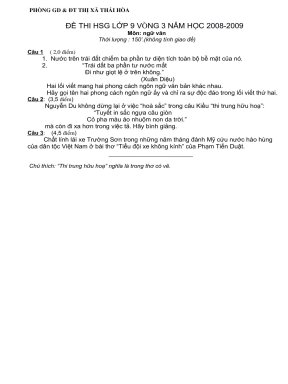 De thi HSG Ngu van 9THCS Cao Xuan Huy