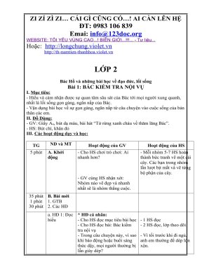 giáo án cả năm bác hồ va nhung bai hoc ve dao duc loi song cho hs lop 2 đạo đức lê minh long thư ...