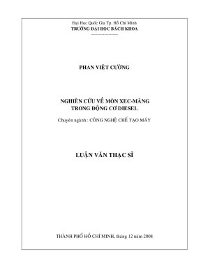 Nghiên cứu về mòn CEC măng trong động cơ diesel