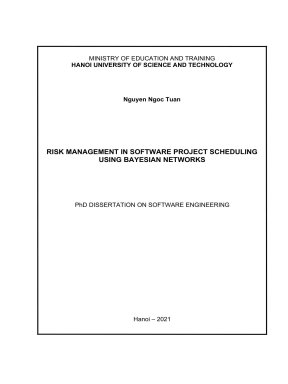 Quản trị rủi ro trong lập lịch dự án phần mềm sử dụng mạng bayes (risk management in software ...