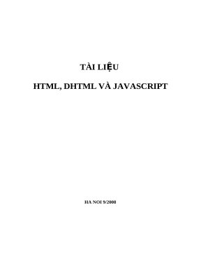 Tài liệu dành cho khóa học cơ bản về HTML, Javascript, CSS và ASP
