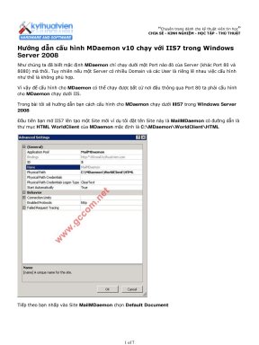 Hướng dẫn cấu hình MDaemon v10 chạy với IIS7 trong Windows Server 2008