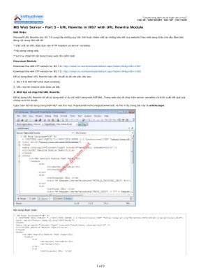 IIS Web Server - Phần 5 - URL Rewrite in IIS7 with URL