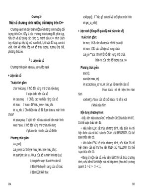 Lập trình hướng đối tượng - Một số chương trình hướng đối tượng trên C++