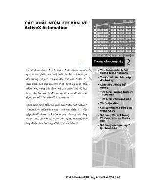 Phát triển AutoCAD bằng ActiveX & VBA - Chương 2: Các khái niệm cơ bản về ActiveX Automation