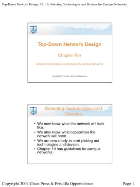 Top down network design: Chapter10