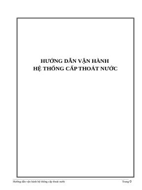 HDVH hệ thống cấp thoát nước
