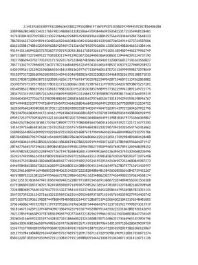 100,000 digits of Pi