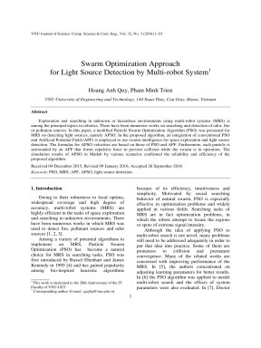 Swarm optimization approach for light source detection by multi robot system