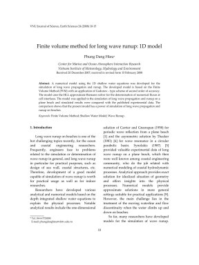 Finite volume method for long wave runup 1d model