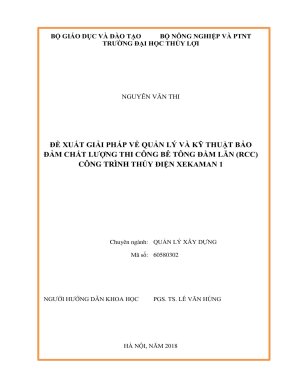 Đề xuất giải pháp về quản lý và kỹ thuật bảo đảm chất lượng thi công bê ...