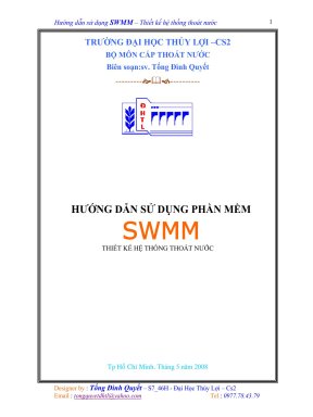 Hướng dẫn sử dụng phần mềm SWMM